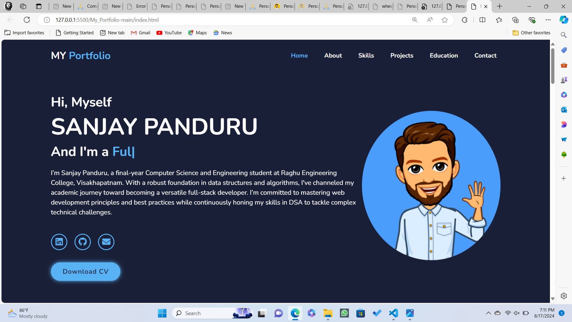 Personal Portfolio | @sanjay_panduru
